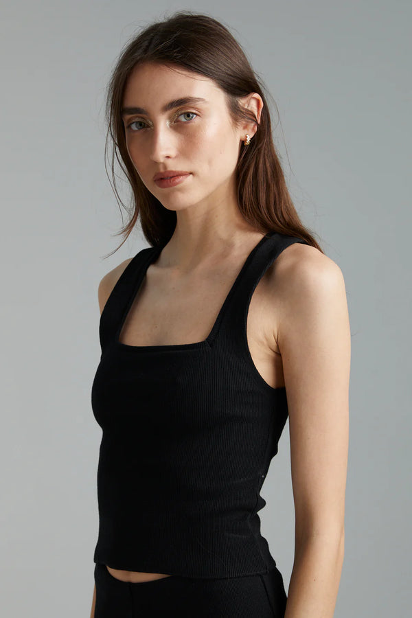 Square Tank Top - Black - Mali Lane Boutique