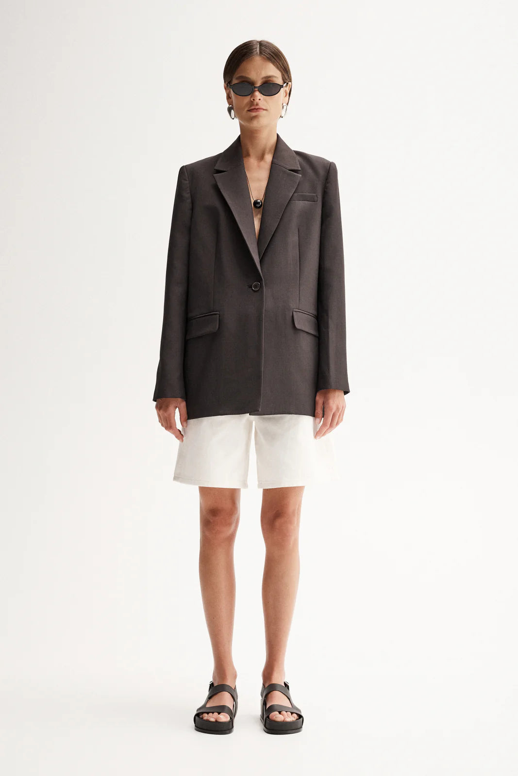 Elka Collective | Pharoah Blazer - Chocolate – Mali Lane Boutique